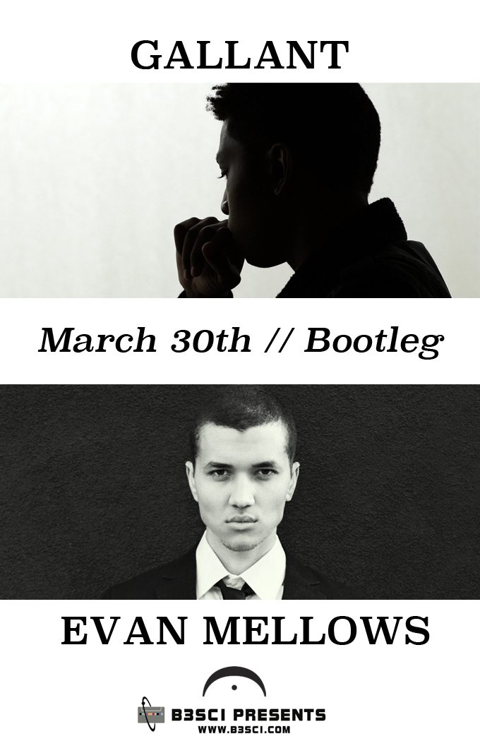 B3SCI Presents: Gallant with Evan Mellows @ The Bootleg in Los Angeles ...